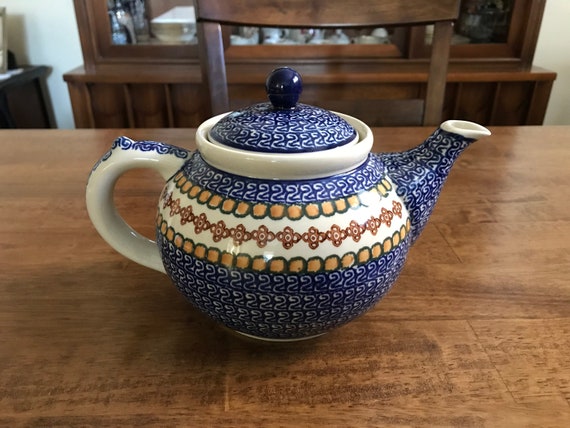 Polish Pottery Tea Set Brown