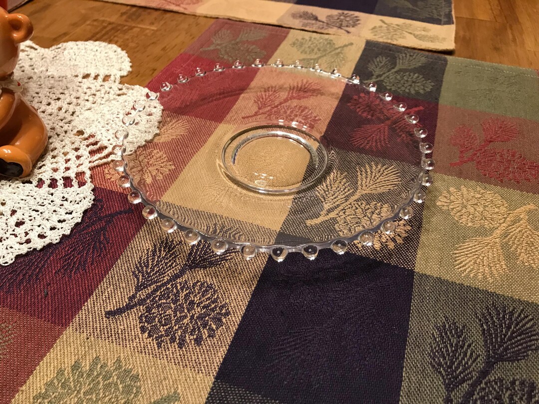 7 1/8” Imperial Glass Candlewick Clear Saucer or Mayonaise Plate - Etsy