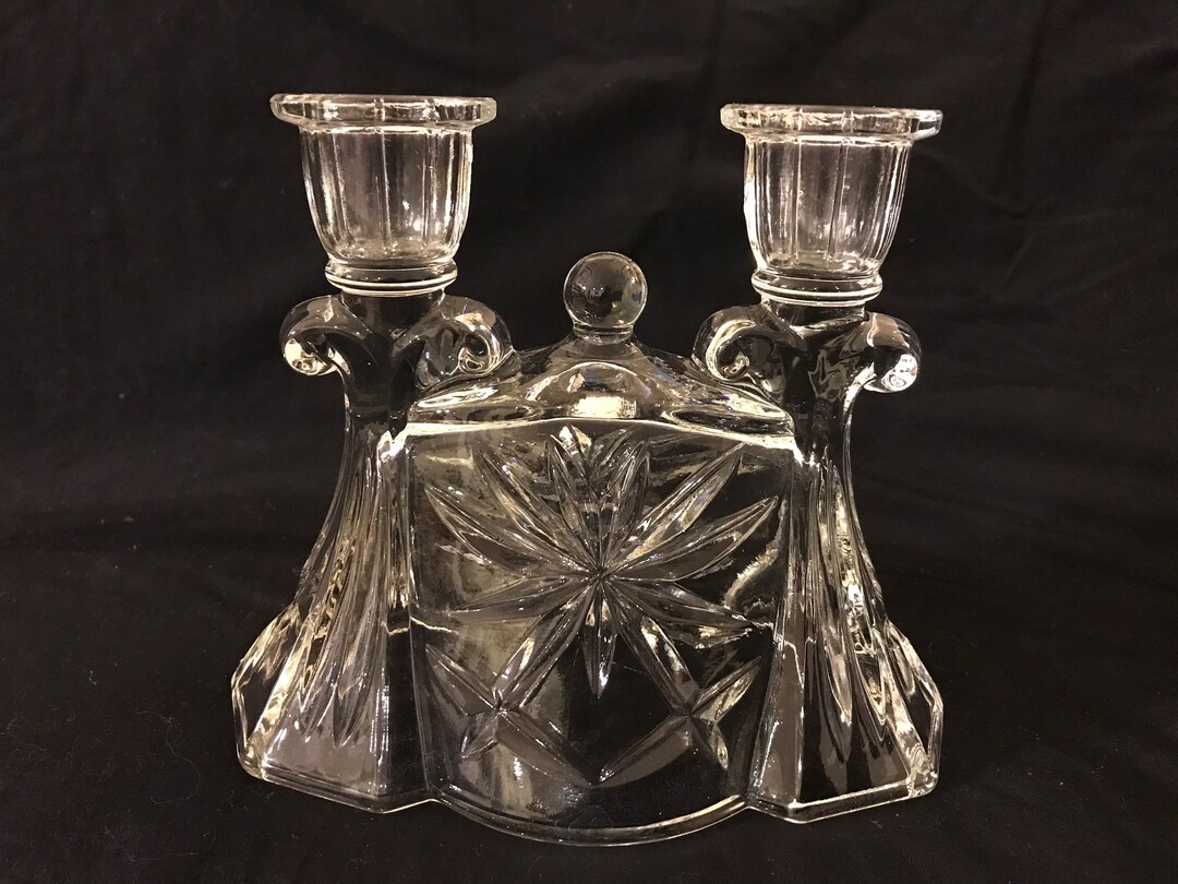 Art Deco Double Candlestick Holder for Tapered Candles - Etsy