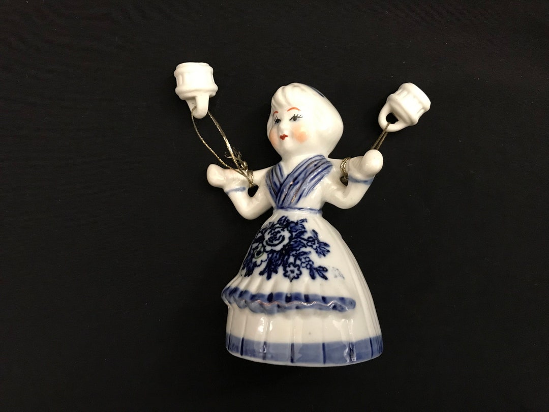 Dutch Bell Figurine-dutch Woman Carrying Hanging Pails - Etsy