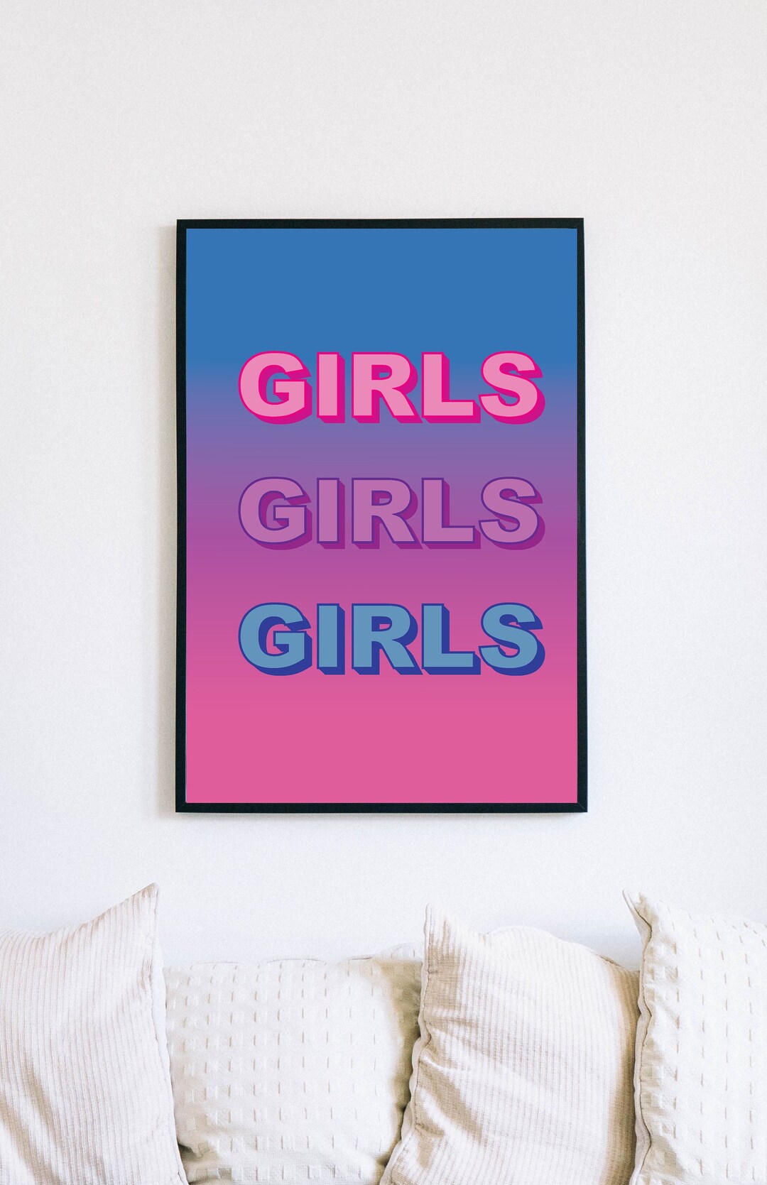 Girls Poster Bi Pride, Bi Girls Poster, Trendy Poster, Wall Art Decor ...