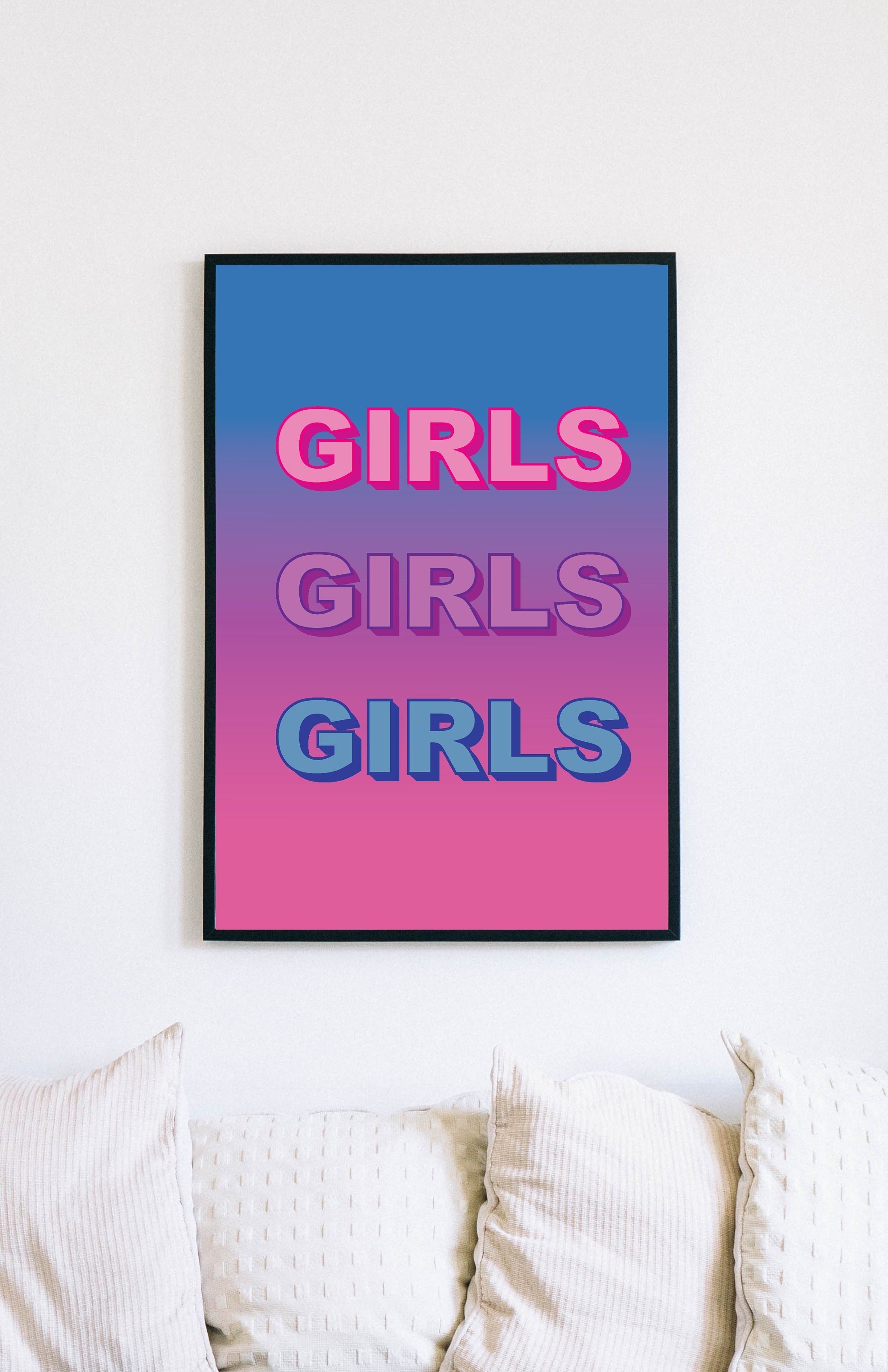 Girls Poster Bi Pride, Bi Girls Poster, Trendy Poster, Wall Art Decor ...