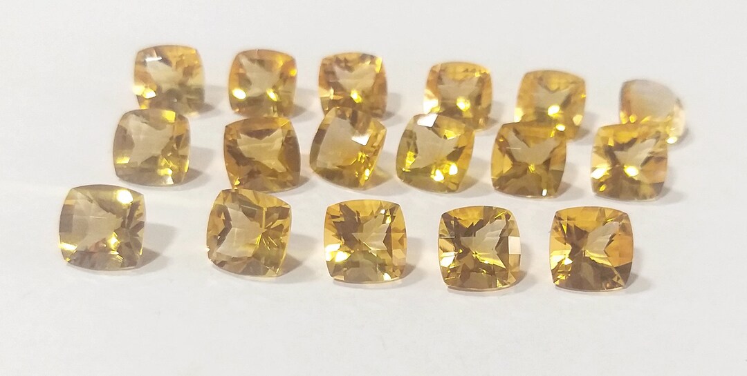 Square Cut Citrine,jewelry Making Gemstone, Natural Citrine Gemstones ...