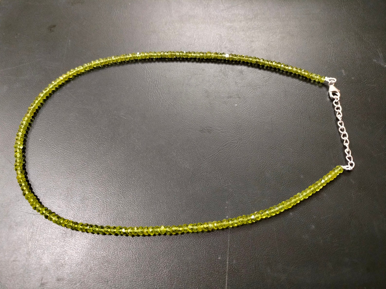 Peridot Beads Necklace Natural Peridot Necklace 3-4 Mm | Etsy