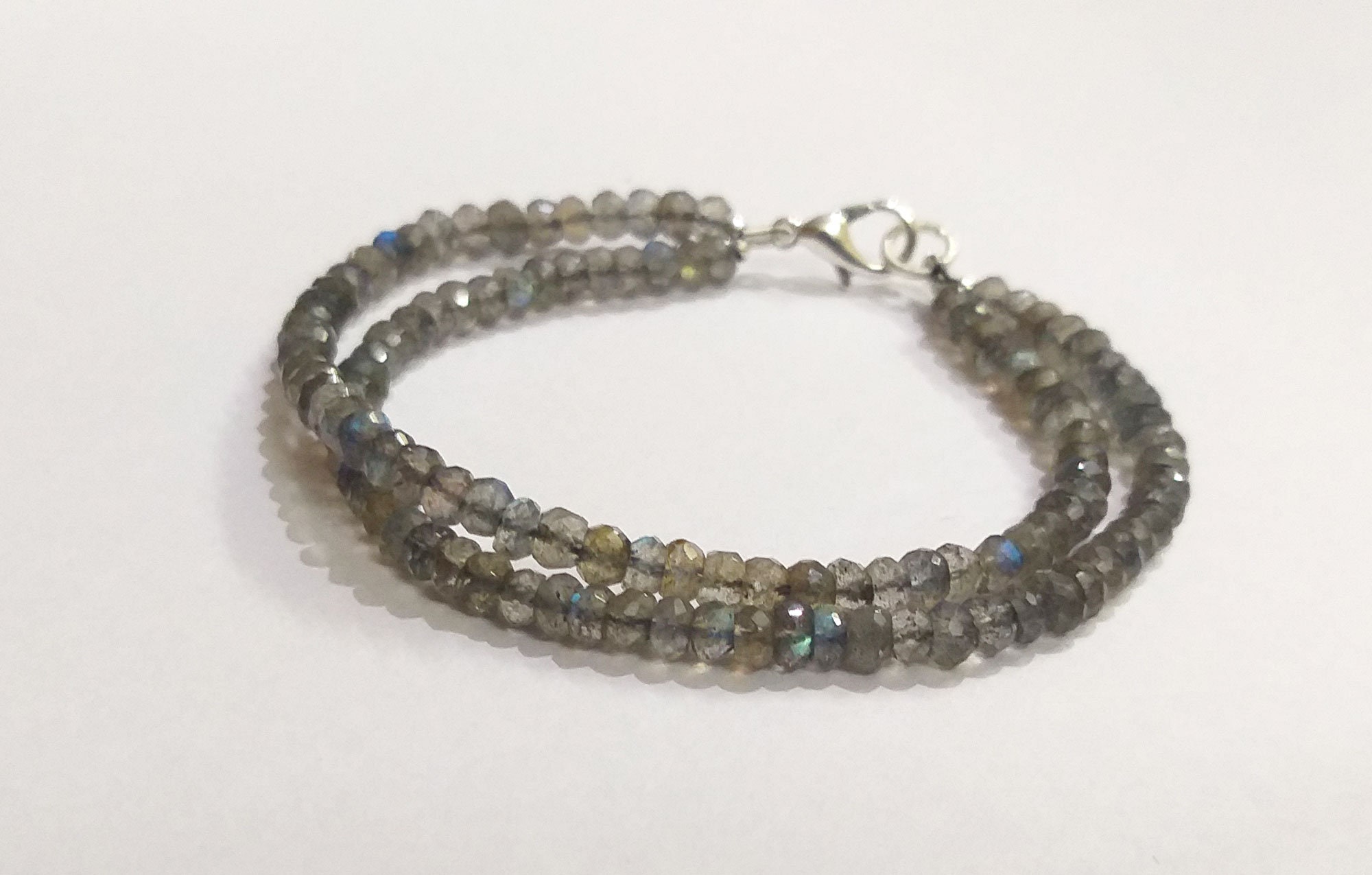 Labradorite Gemstone Bracelet - Natural Labradorite Jewelry Bracelet ...