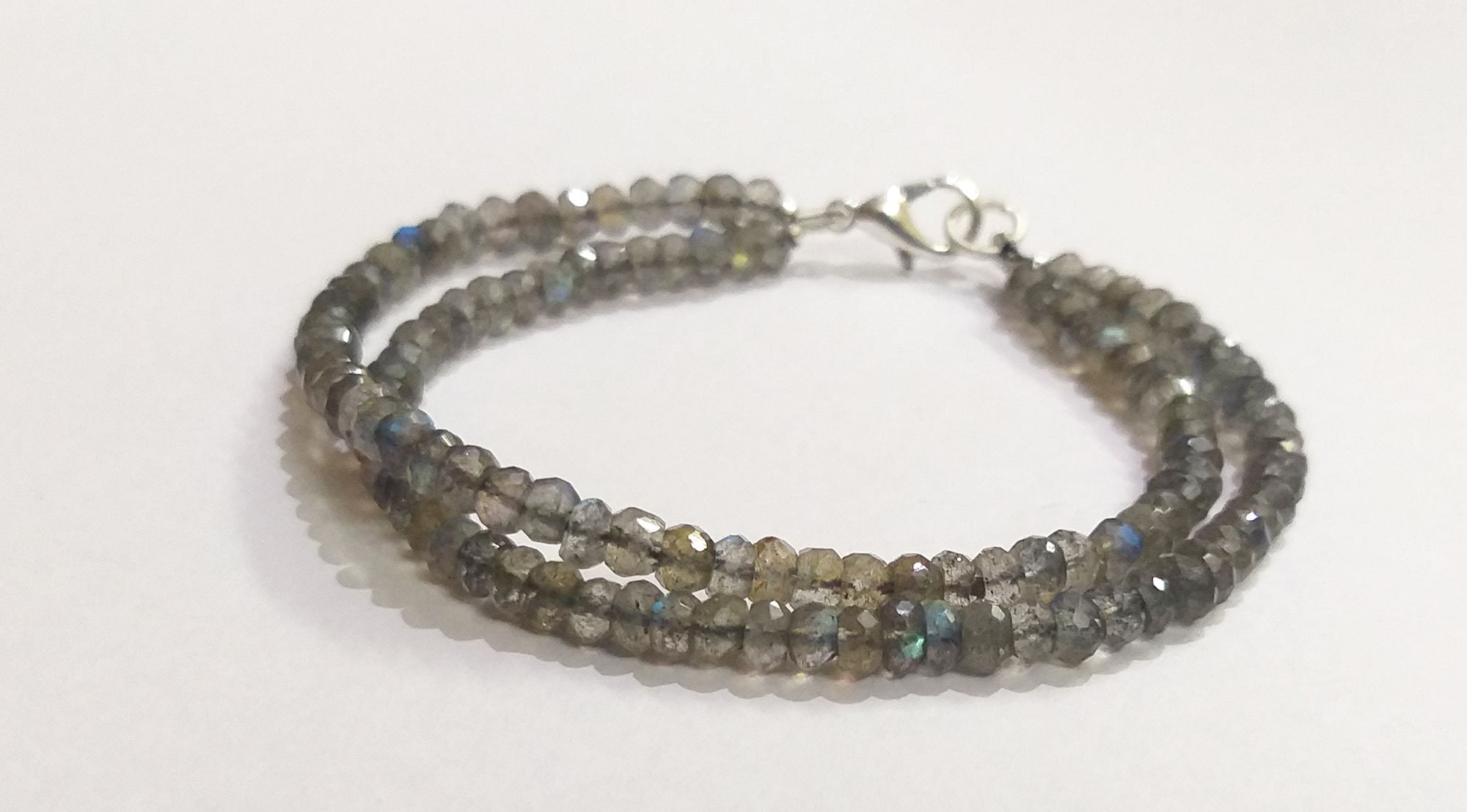 Labradorite Gemstone Bracelet - Natural Labradorite Jewelry Bracelet ...