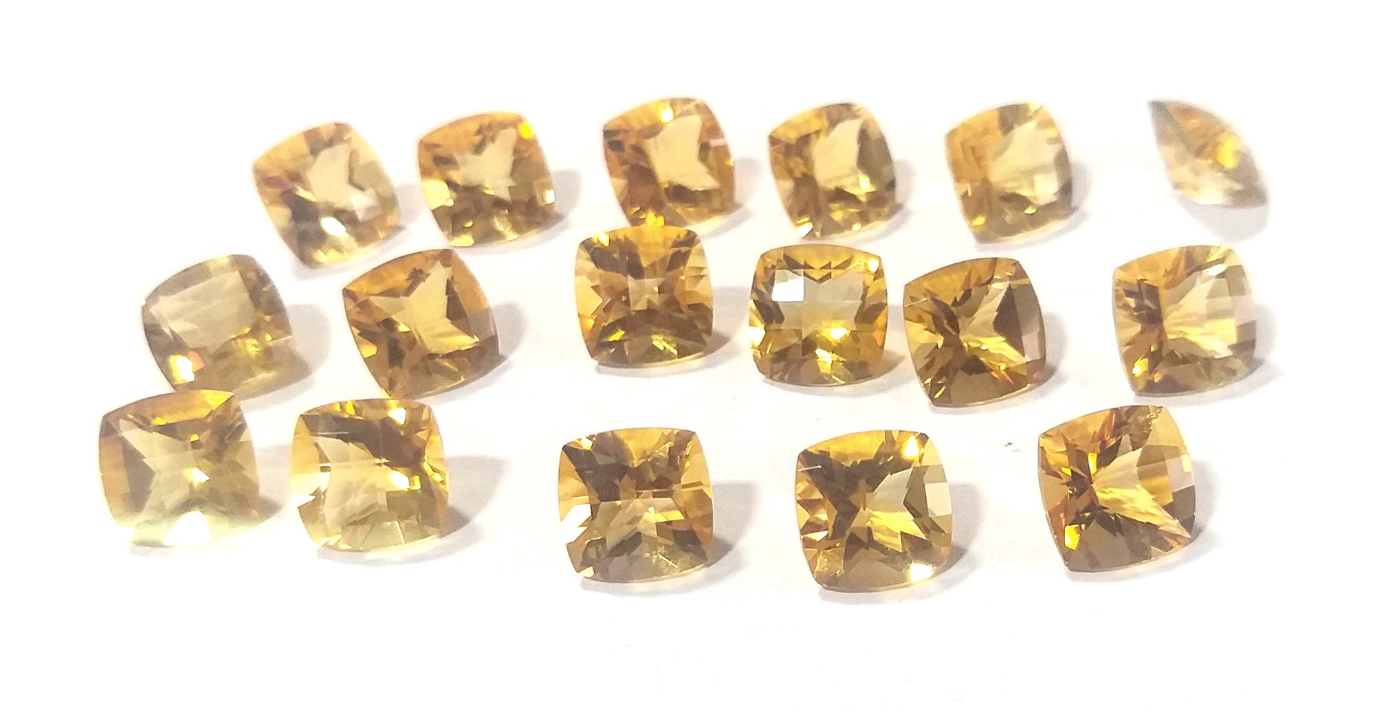 Square Cut Citrine,jewelry Making Gemstone, Natural Citrine Gemstones ...