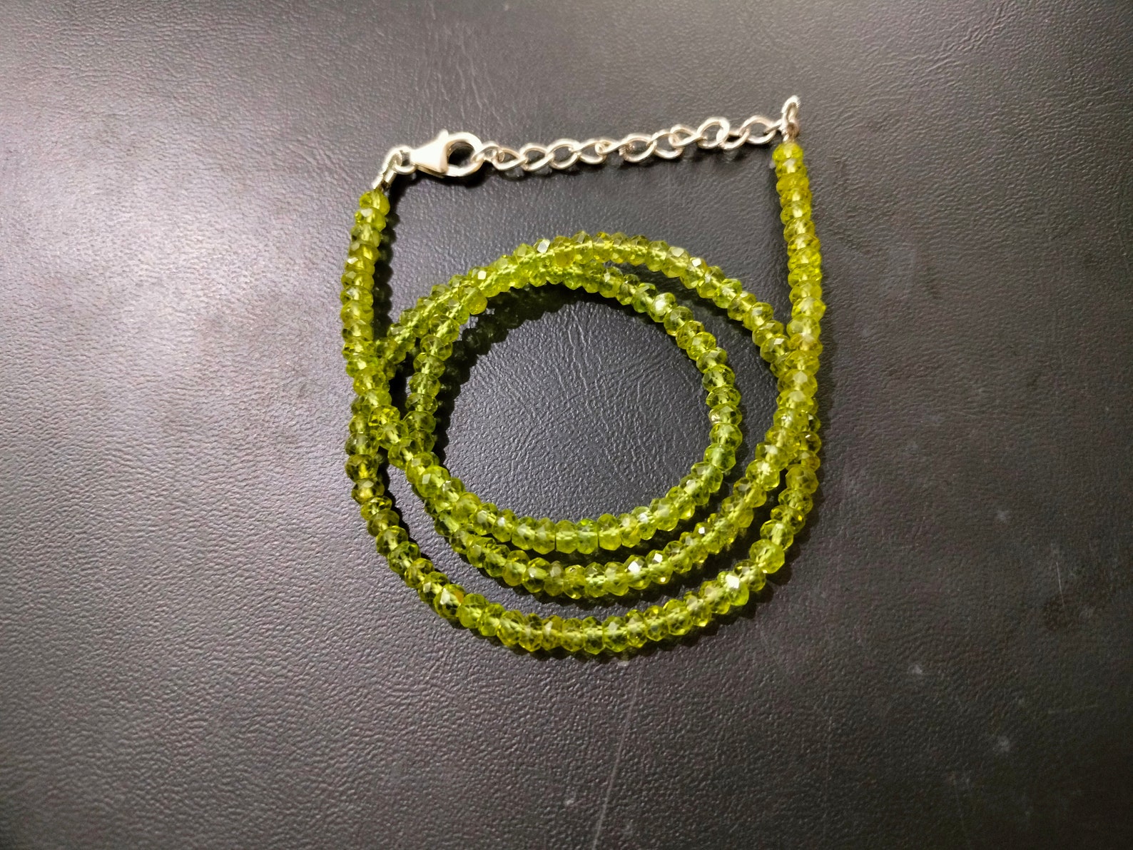 Peridot Beads Necklace Natural Peridot Necklace 3-4 Mm | Etsy