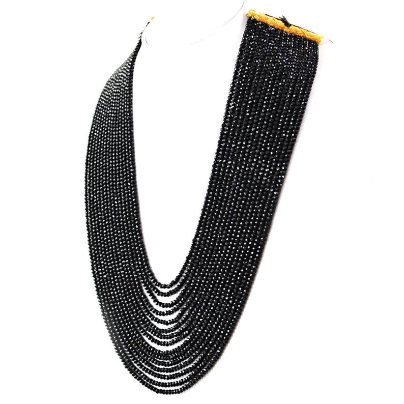 Black Spinel Necklace Spinel Beaded Jewelry Black Spinel - Etsy