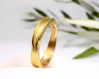 Organic Gold Ring | Etsy
