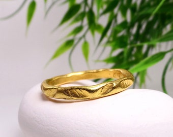Organic Gold Ring | Etsy UK