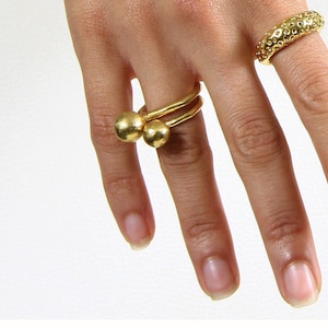 Chunky Silver Ball Ring Solid Silver Statement Ring Sterling Silver ...