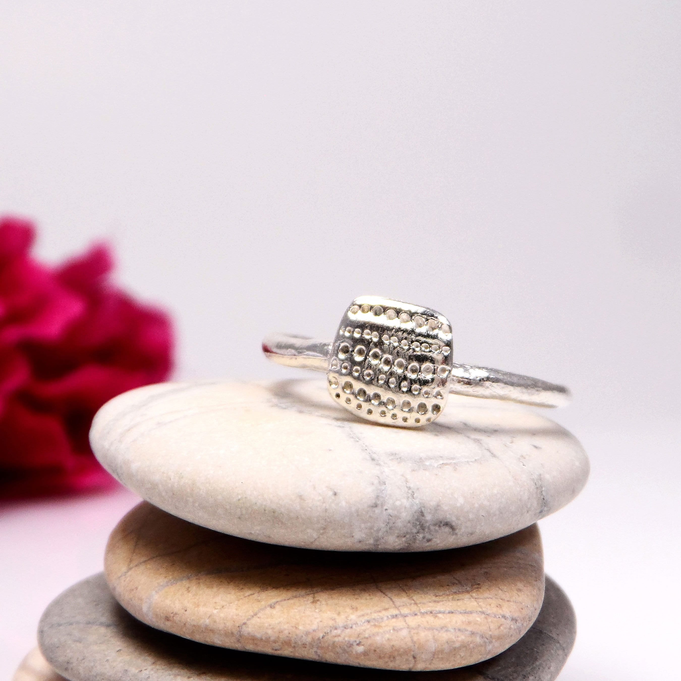 Dainty Silver Ring Minimalist Stacking Ring Minimal Simple | Etsy