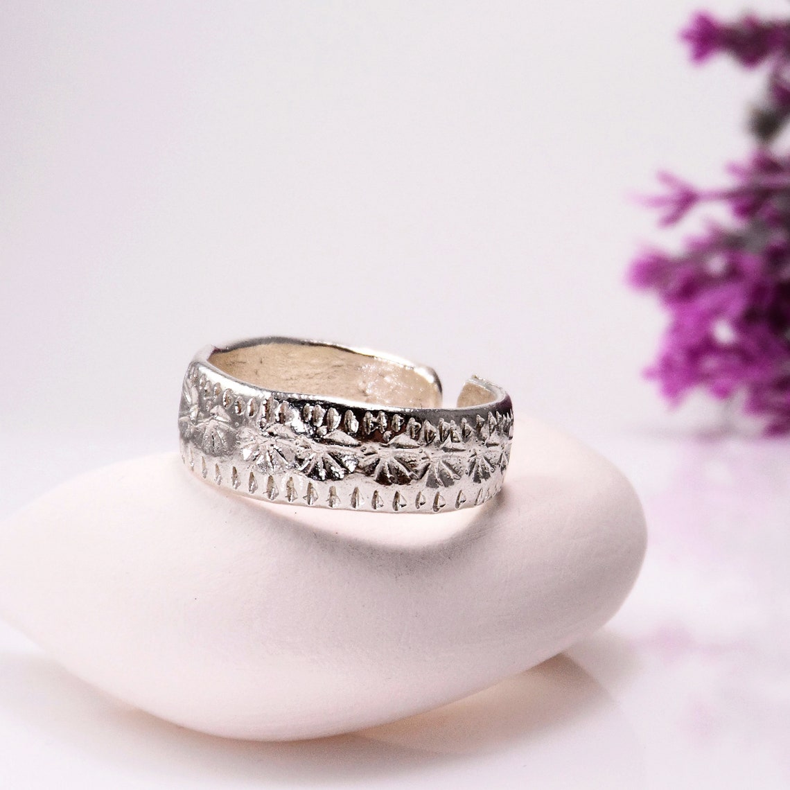 Gold Flower Ring for Women Floral Gold Band Ring Flower Gold Band Gold ...