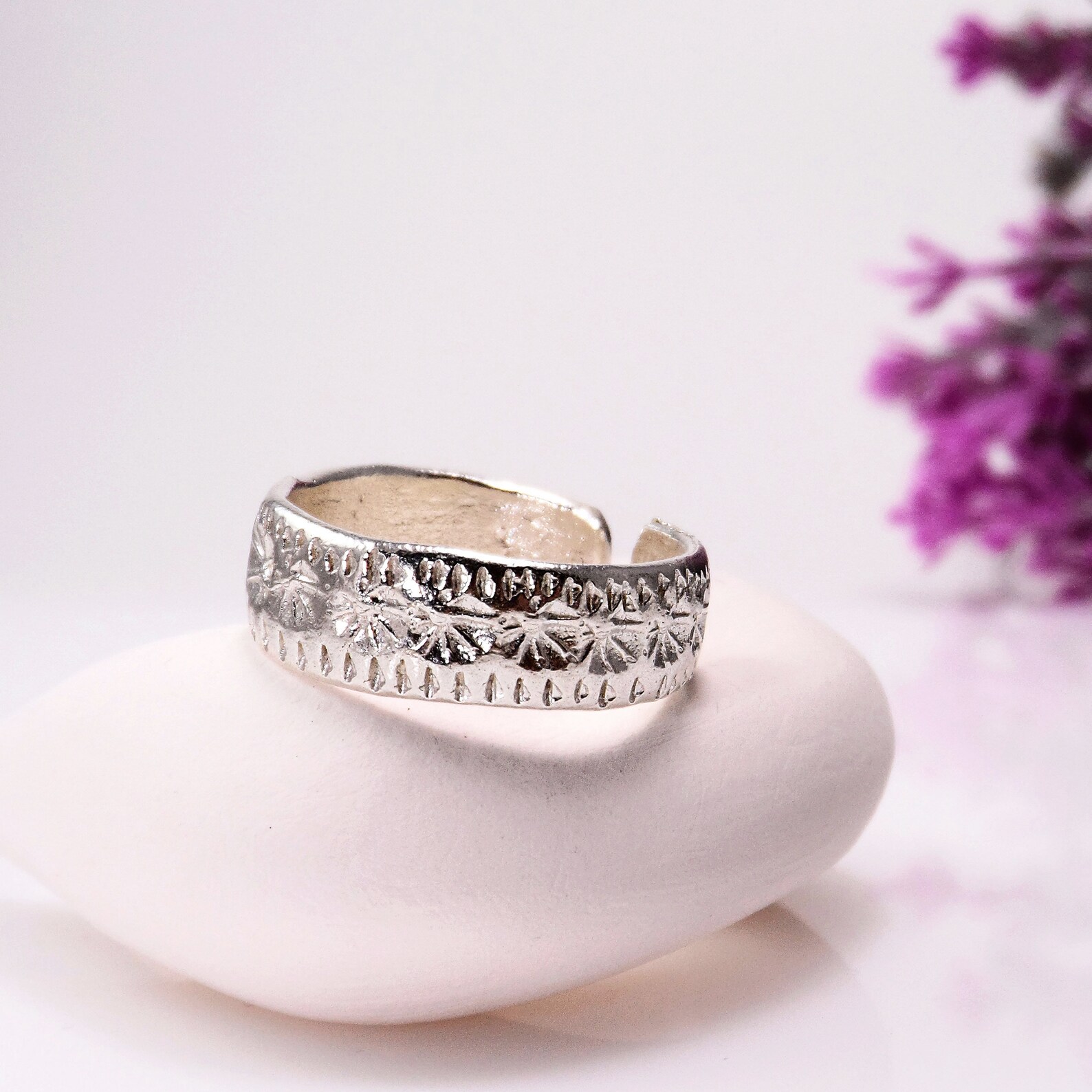 Gold Flower Ring for Women Floral Gold Band Ring Flower Gold | Etsy