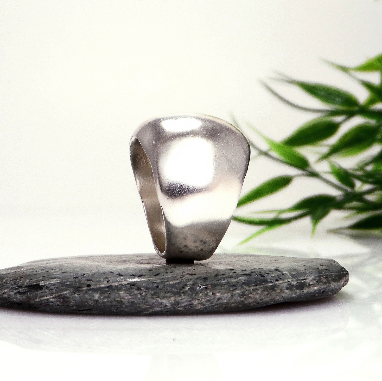 Sterling Silver Dome Ring Solid Silver Statement Ring - Etsy