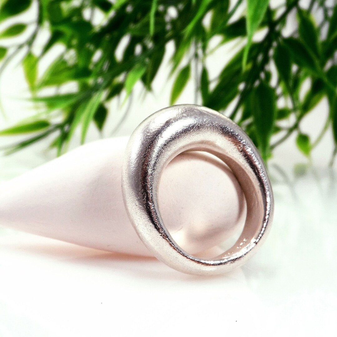 Sterling Silver Dome Ring Chunky Ring Solid Silver Statement Ring ...