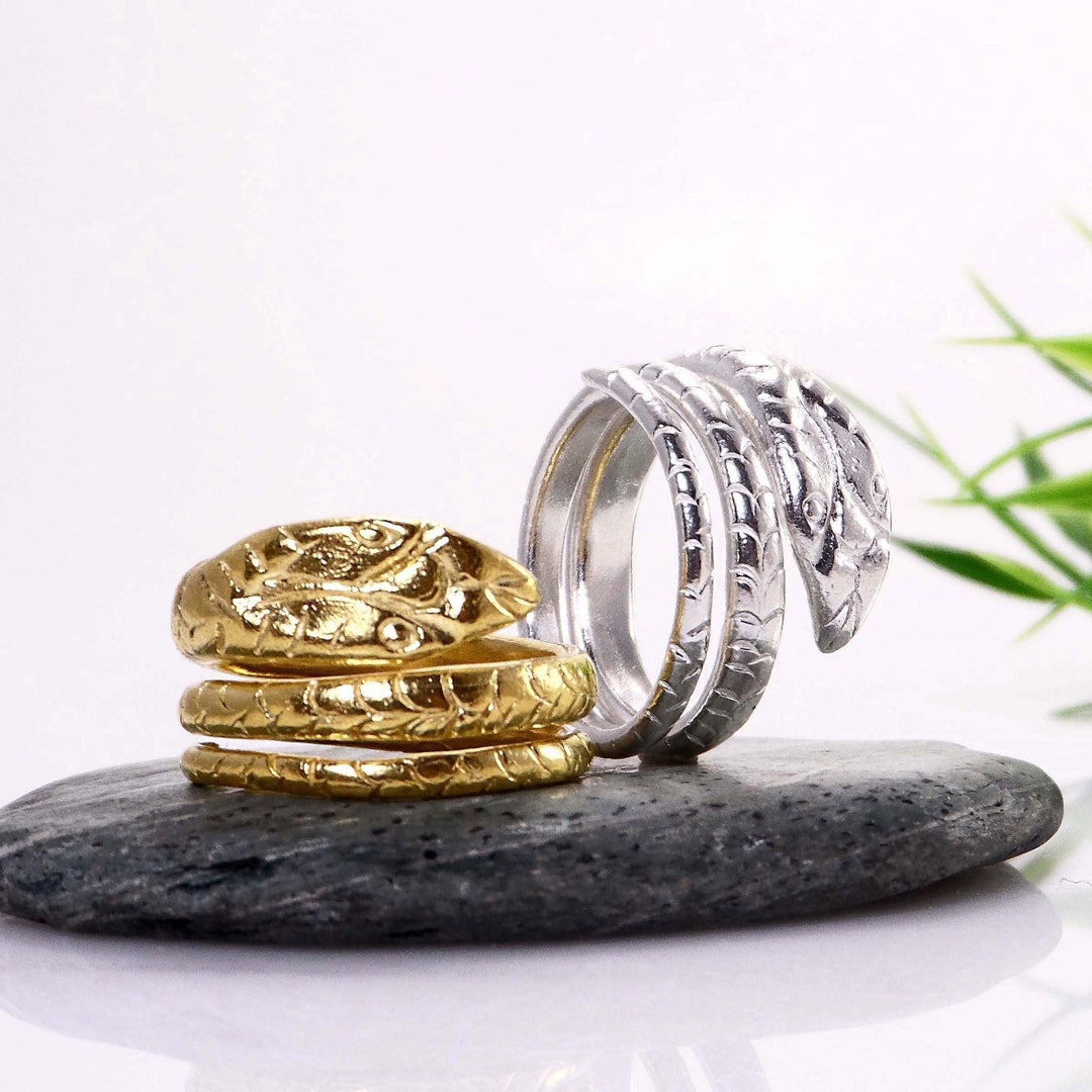 Sterling Silver Snake Ring for Women Vintage Snake Ring Silver Serpent ...