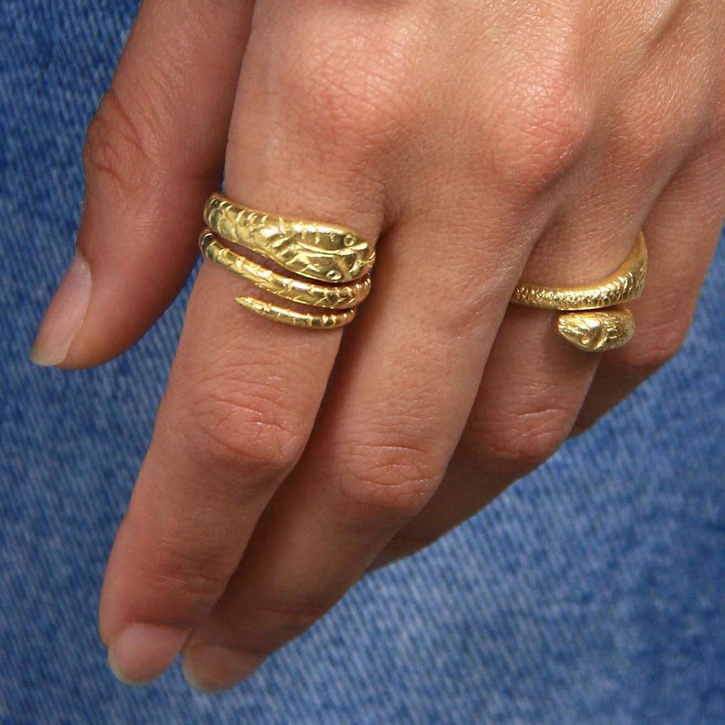 Gold Snake Ring Ouroboros Ring Snake Statement Ring Vintage Ring Snake ...