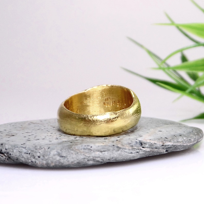 Gold dome pinky ring for women Chunky Little finger ring Gold | Etsy