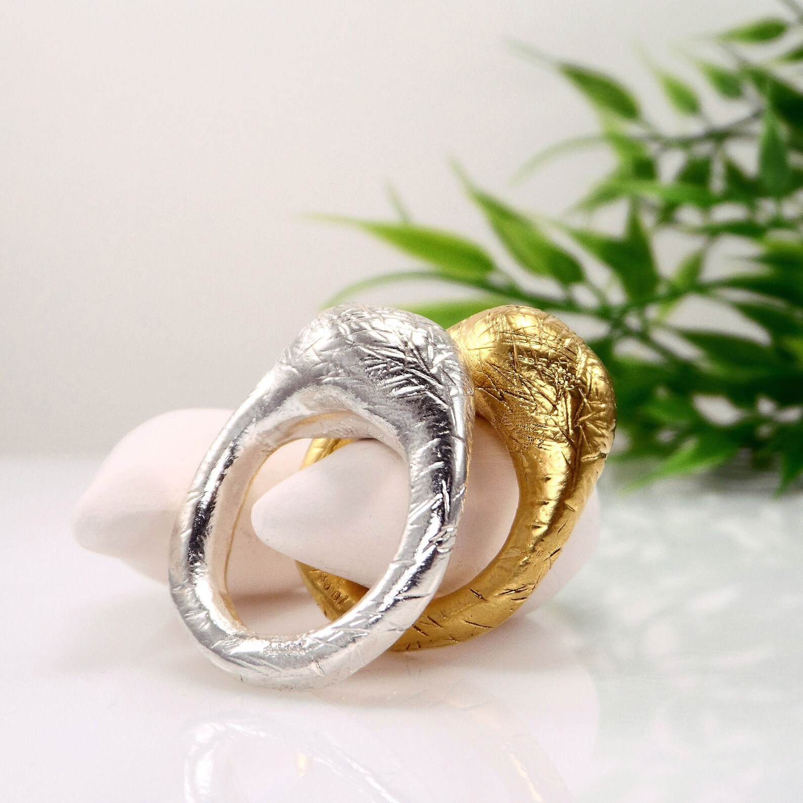 Chunky Sterling Silver Ring Organic Textured Ring Chunky Dome - Etsy