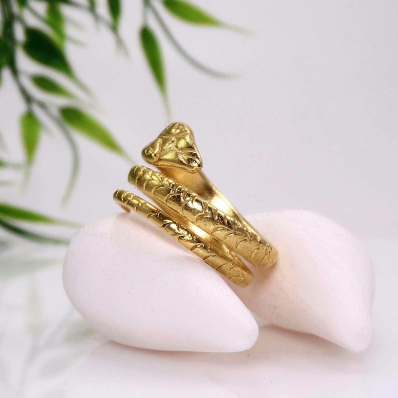 Gold Snake Ring for Women Vintage Snake Ring Gold Serpent Ring | Etsy