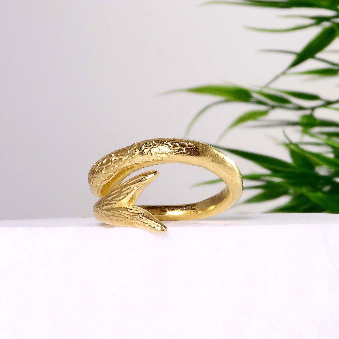 Sterling silver fish ring for women Gold fish ring Vintage | Etsy