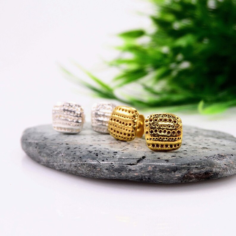 Boho Earring Studs Gold Stud Earrings Bohemian Small Earring | Etsy