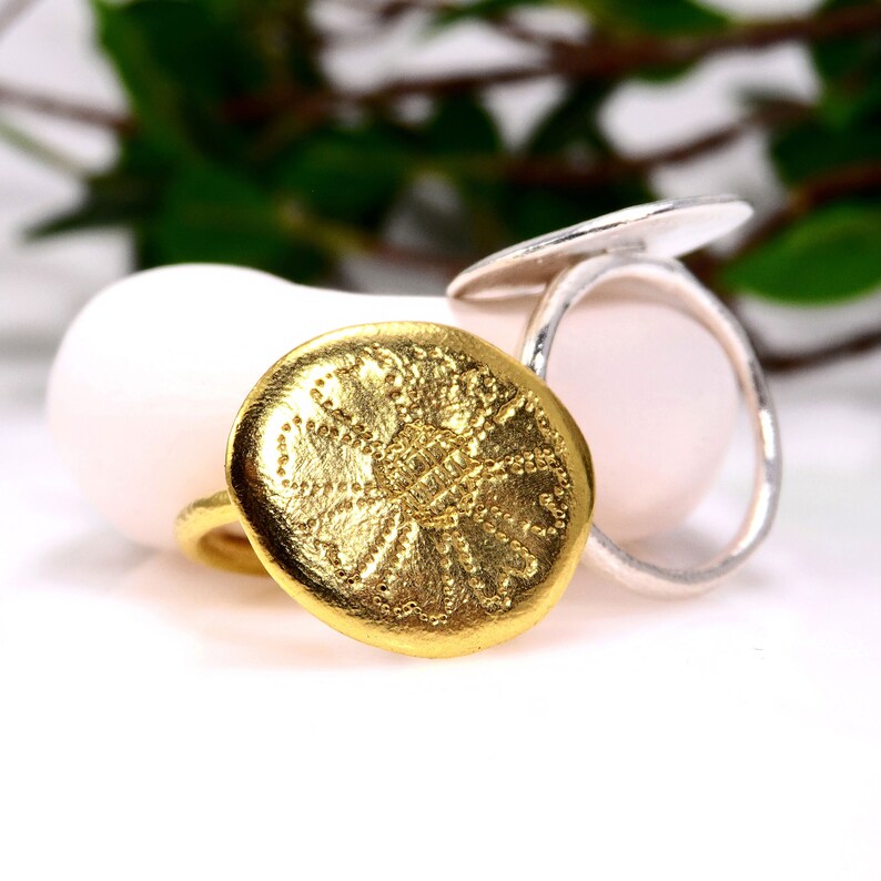 Simple Gold Flower Ring Daisy Ring Gold Blossom Ring Boho - Etsy