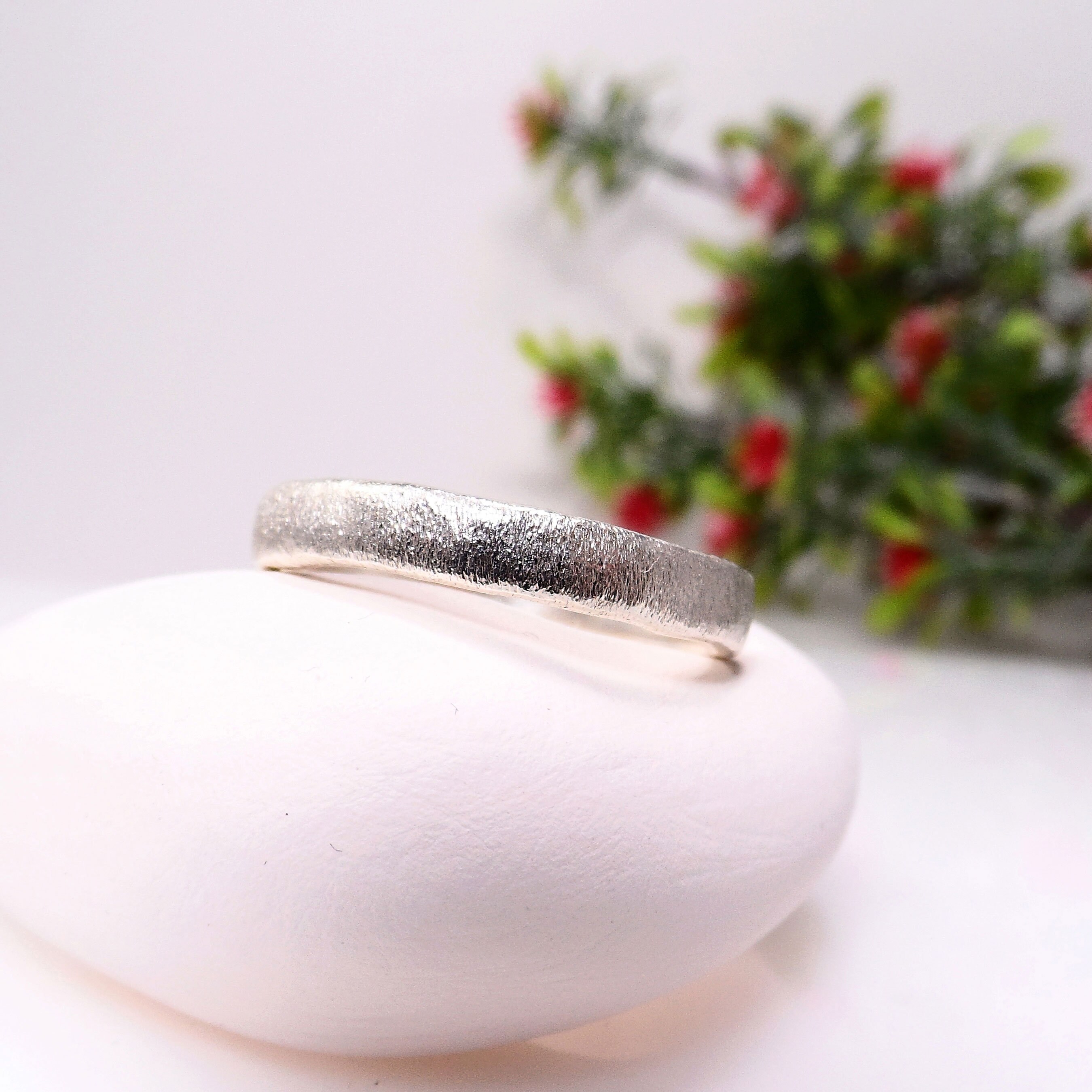 Simple Silver Band Ring Delicate Silver Band Silver Stacking Ring ...