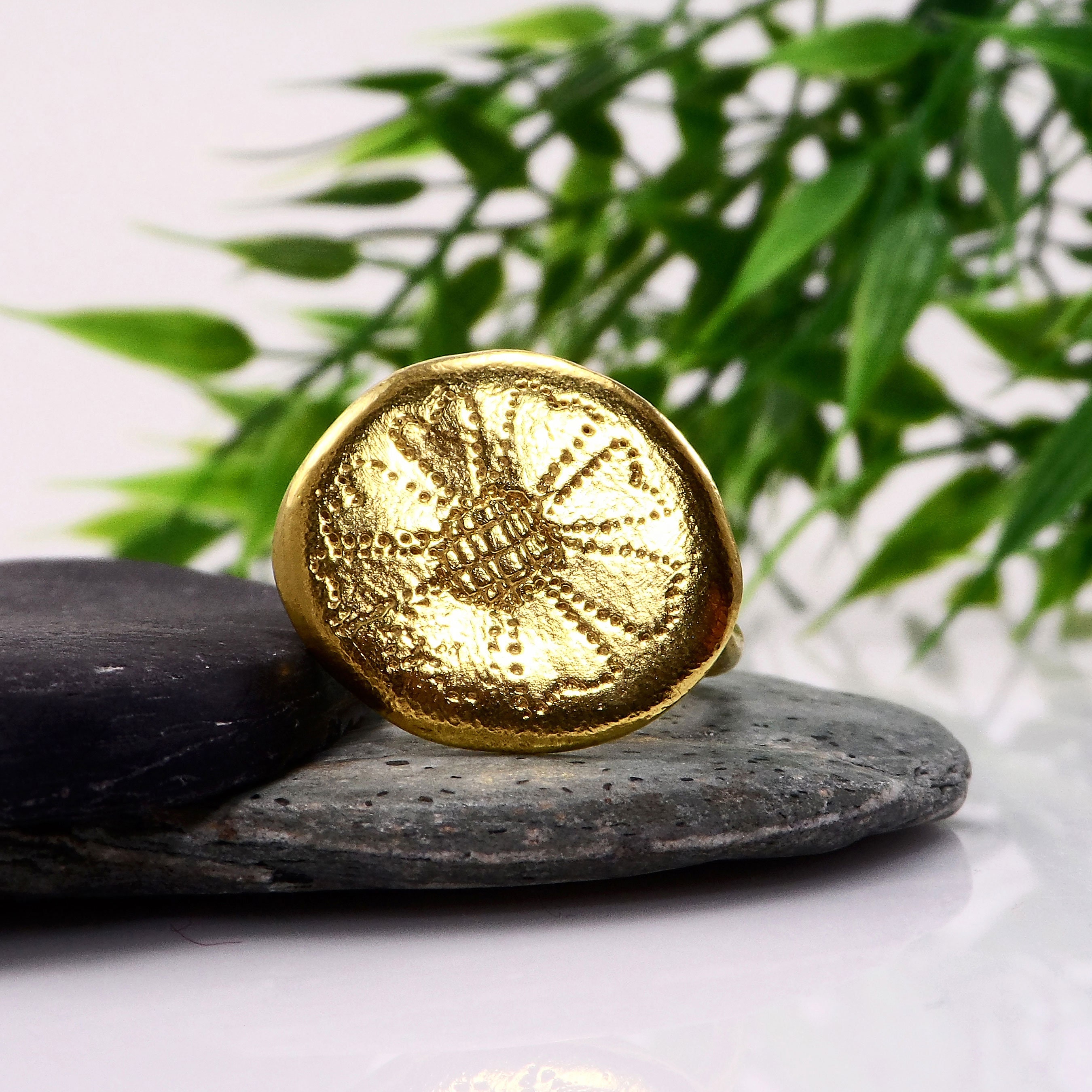 Simple Gold Flower Ring Daisy Ring Gold Blossom Ring Boho | Etsy