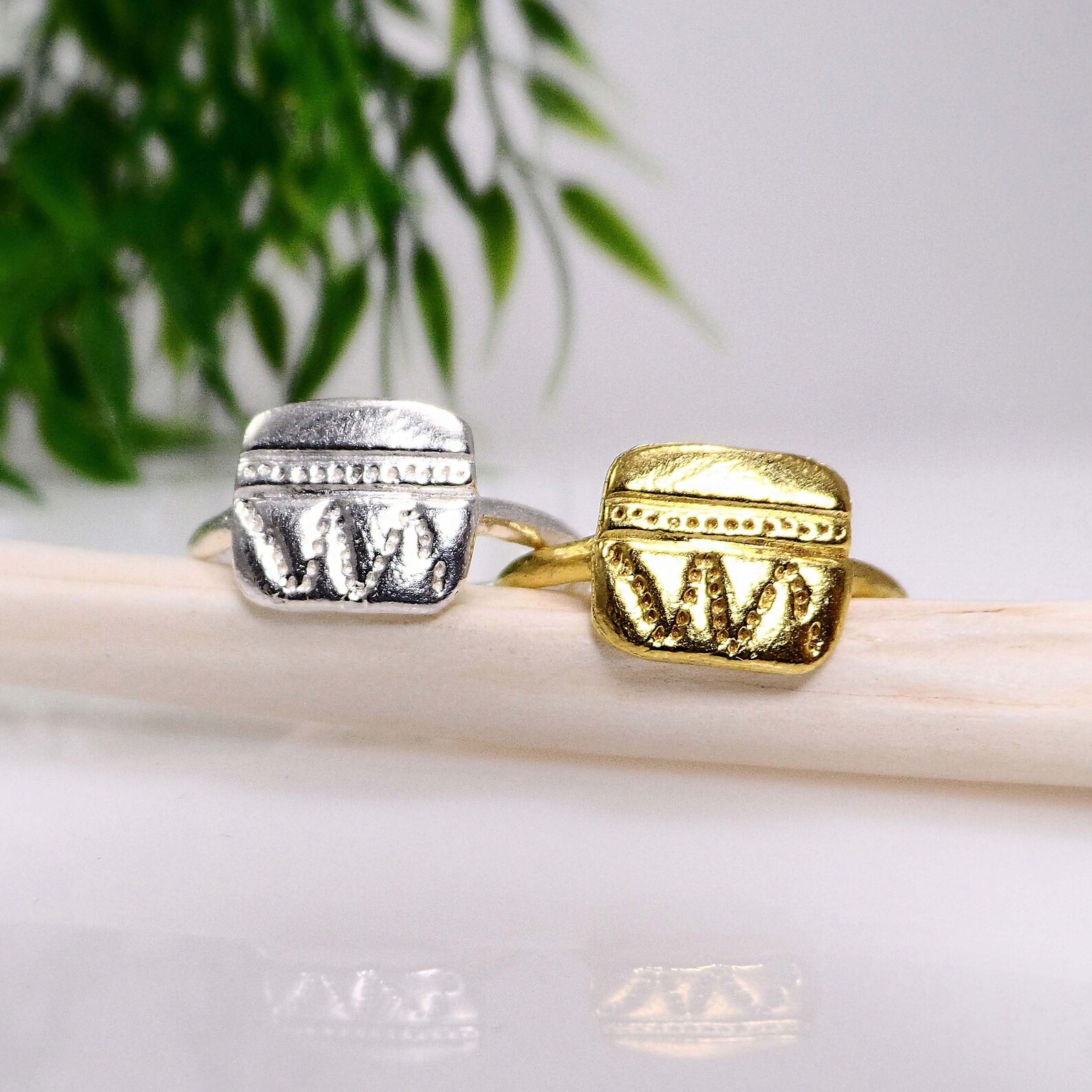 Gold Square Ring Dainty Gold Ring Simple Geometric Ring Boho - Etsy