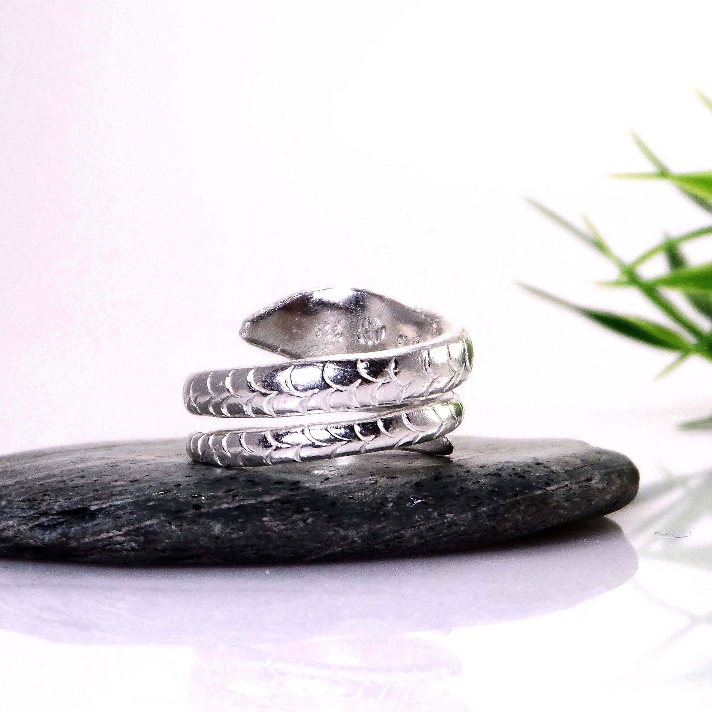 Sterling silver snake ring for women Vintage snake ring Silver | Etsy