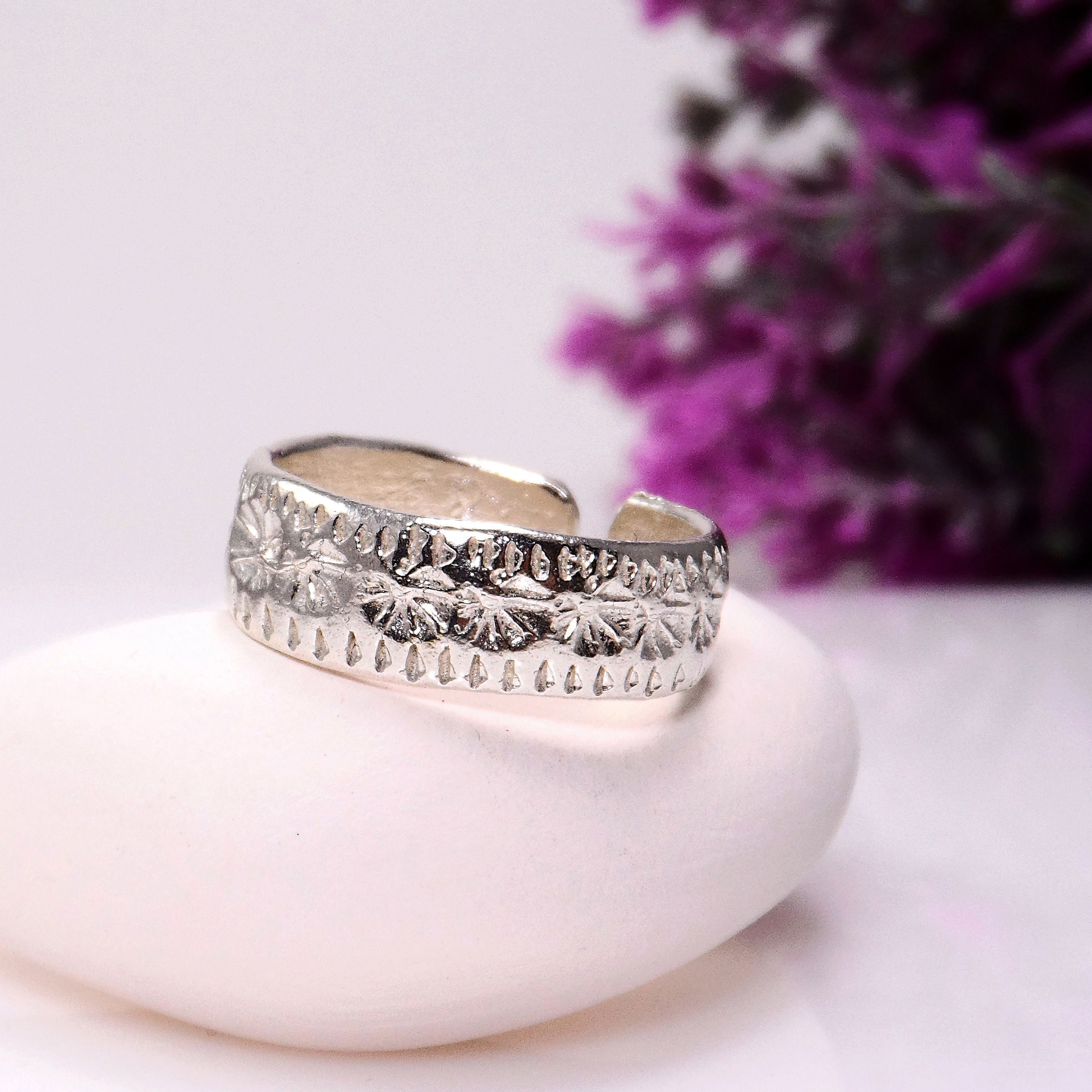 Gold Flower Ring for Women Floral Gold Band Ring Flower Gold | Etsy