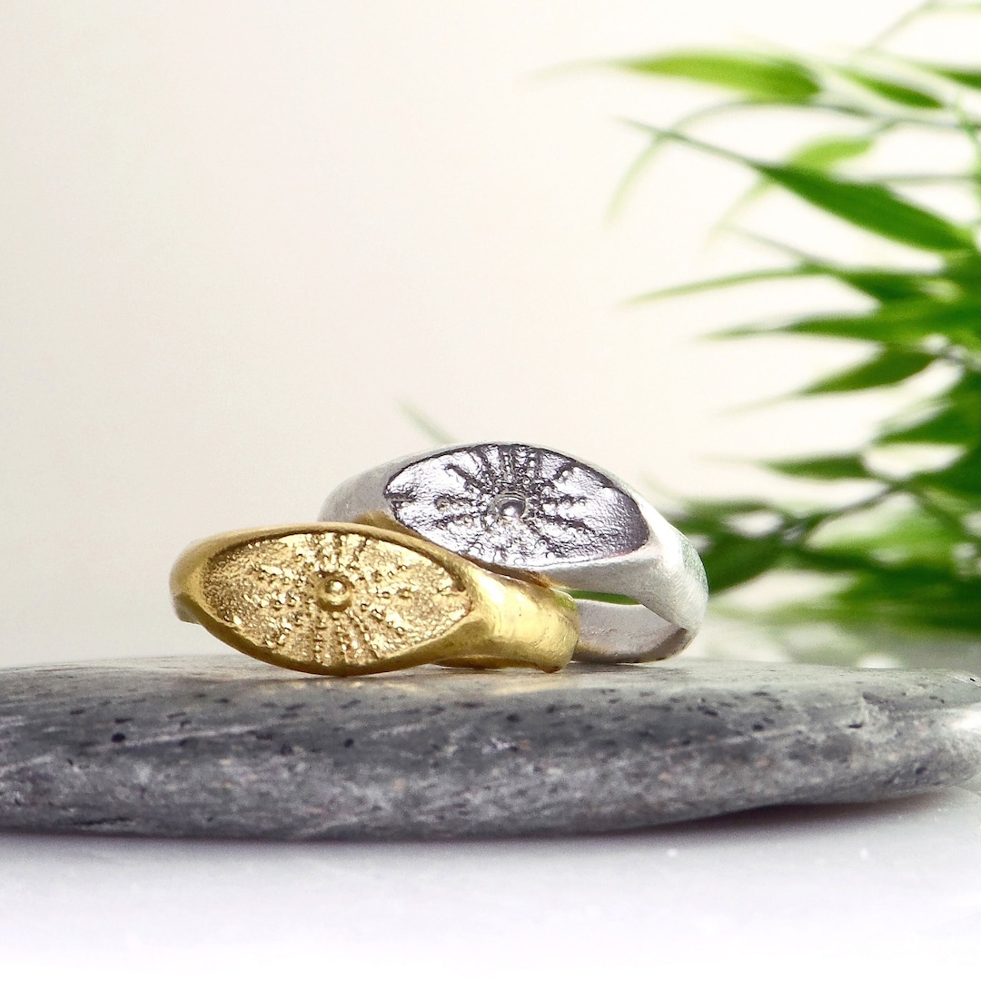Silver Sun Signet Ring Pinky Sun Ring Ancient Signet Ring Sun Symbol ...