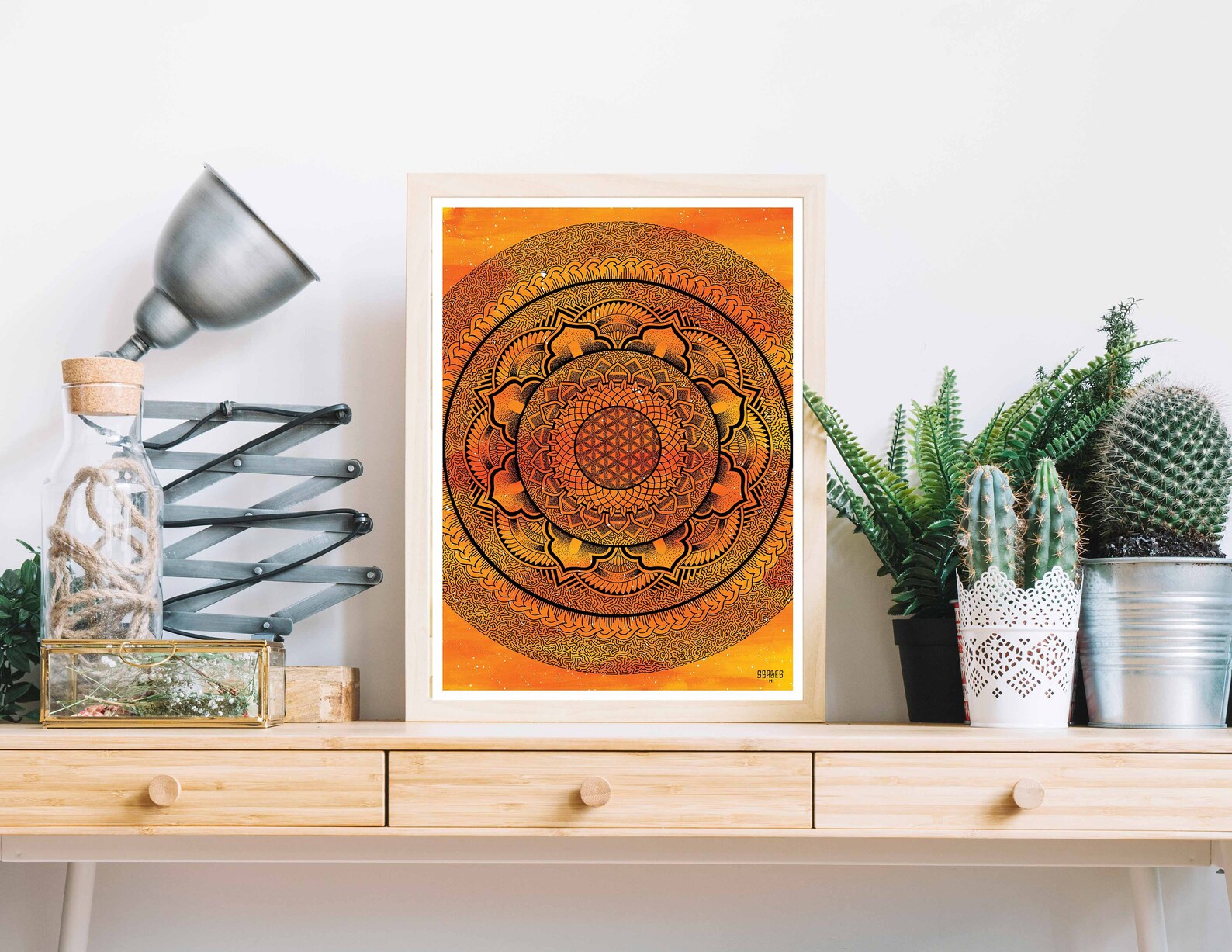 Mandala Print Wall Art Mandala Poster Tattoo Inspired Handmade Design ...