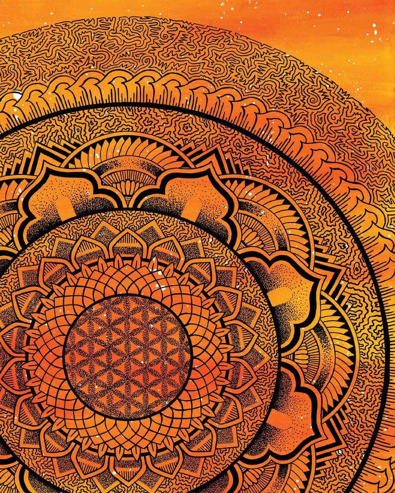 Mandala Print Wall Art Mandala Poster Tattoo Inspired Handmade Design ...