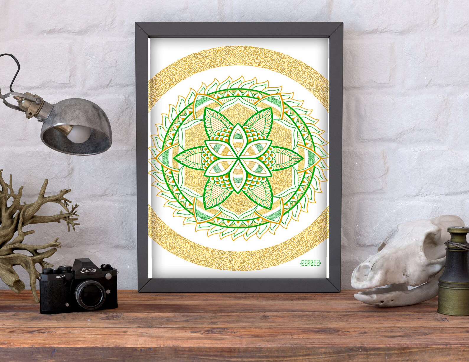 Mandala Print Wall Art Mandala Poster Tatto Inspired Handmade Design A2 ...