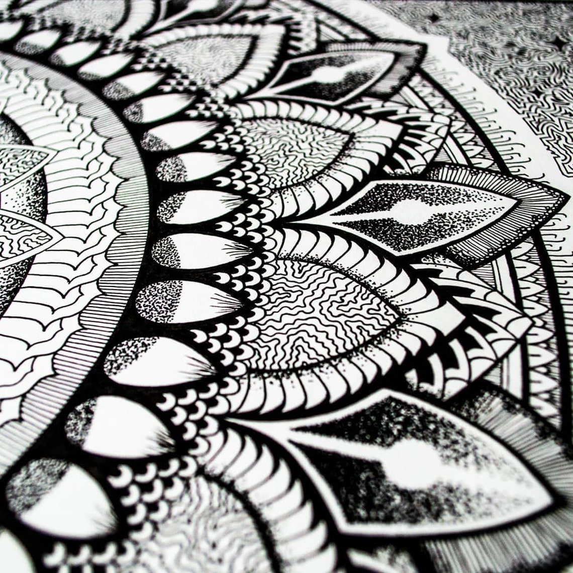Mandala Print Wall Art Mandala Poster Tattoo Inspired Handmade Design ...