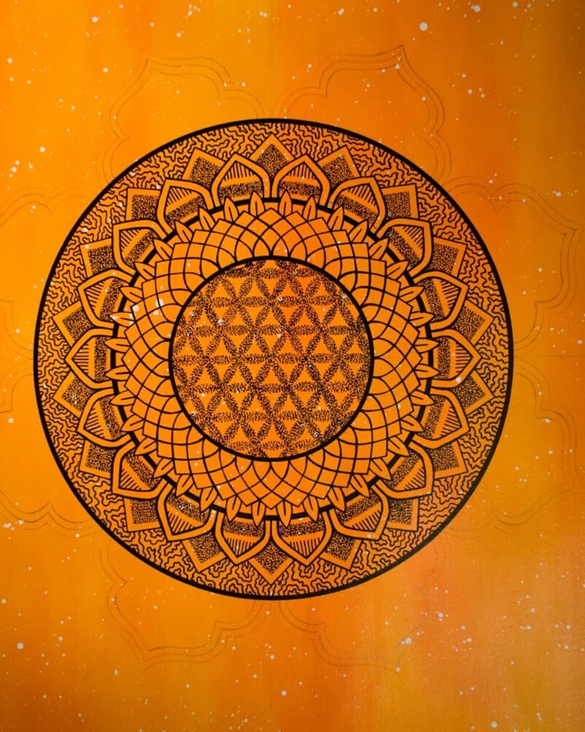 Mandala Print Wall Art Mandala Poster Tattoo Inspired Handmade Design ...