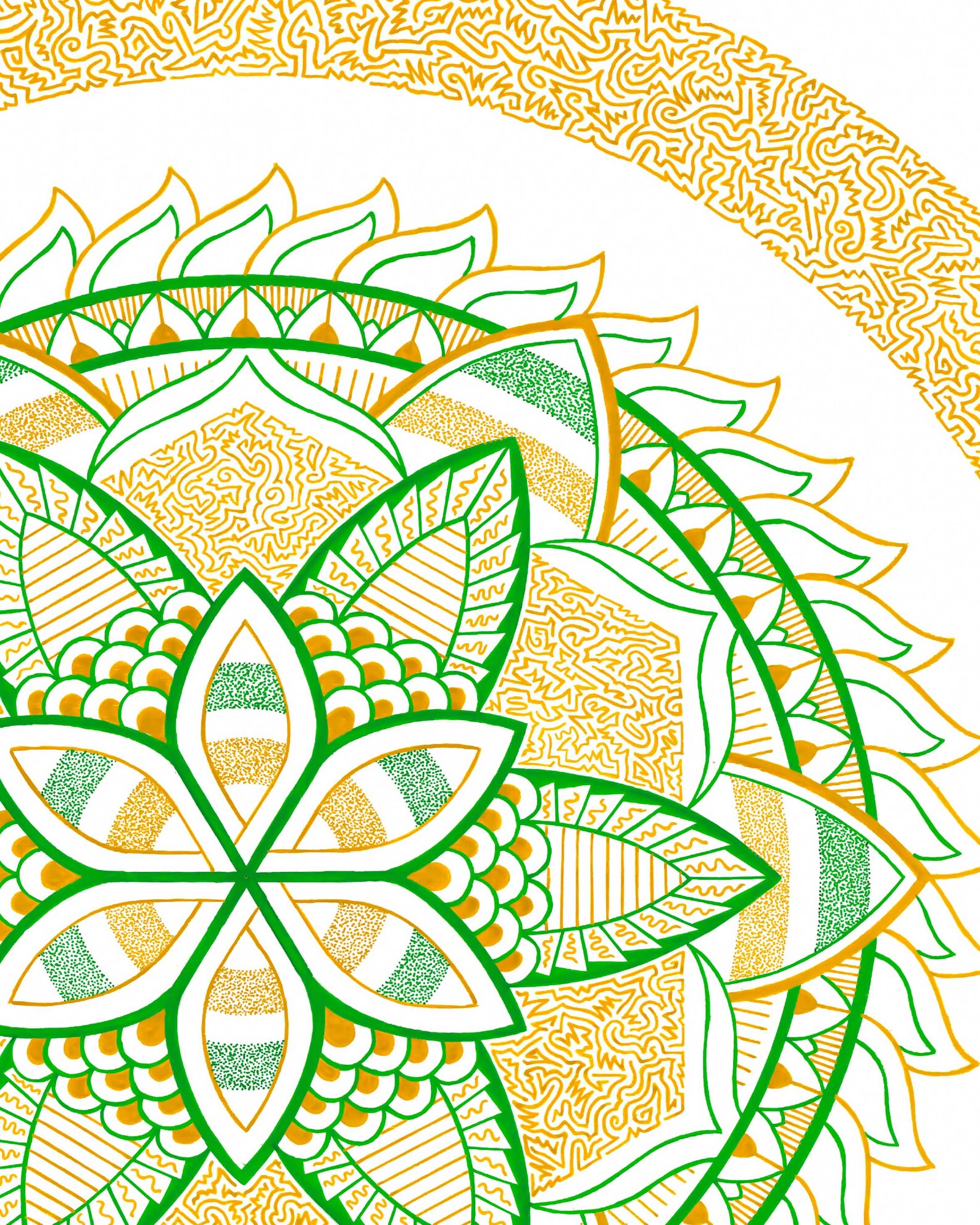 Mandala Print Wall Art Mandala Poster Tatto Inspired Handmade Design A2 ...