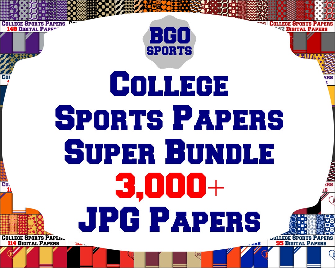 College Sports Papers Discount Super Bundle, Over 3,000 Printable ...