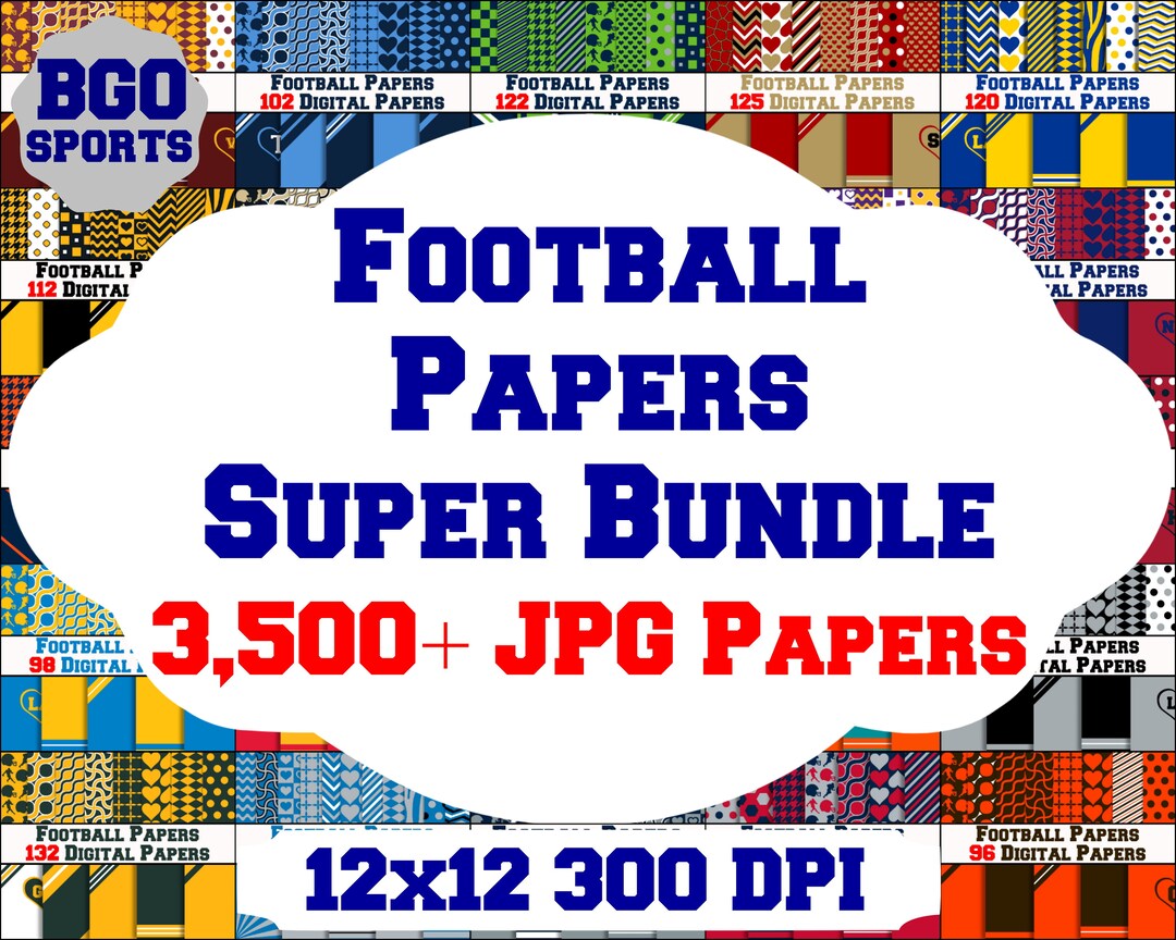Football Papers Discount Super Bundle, Over 3,500 Printable Digital ...