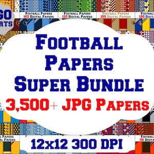 Football Papers Discount Super Bundle, Over 3,500 Printable Digital ...