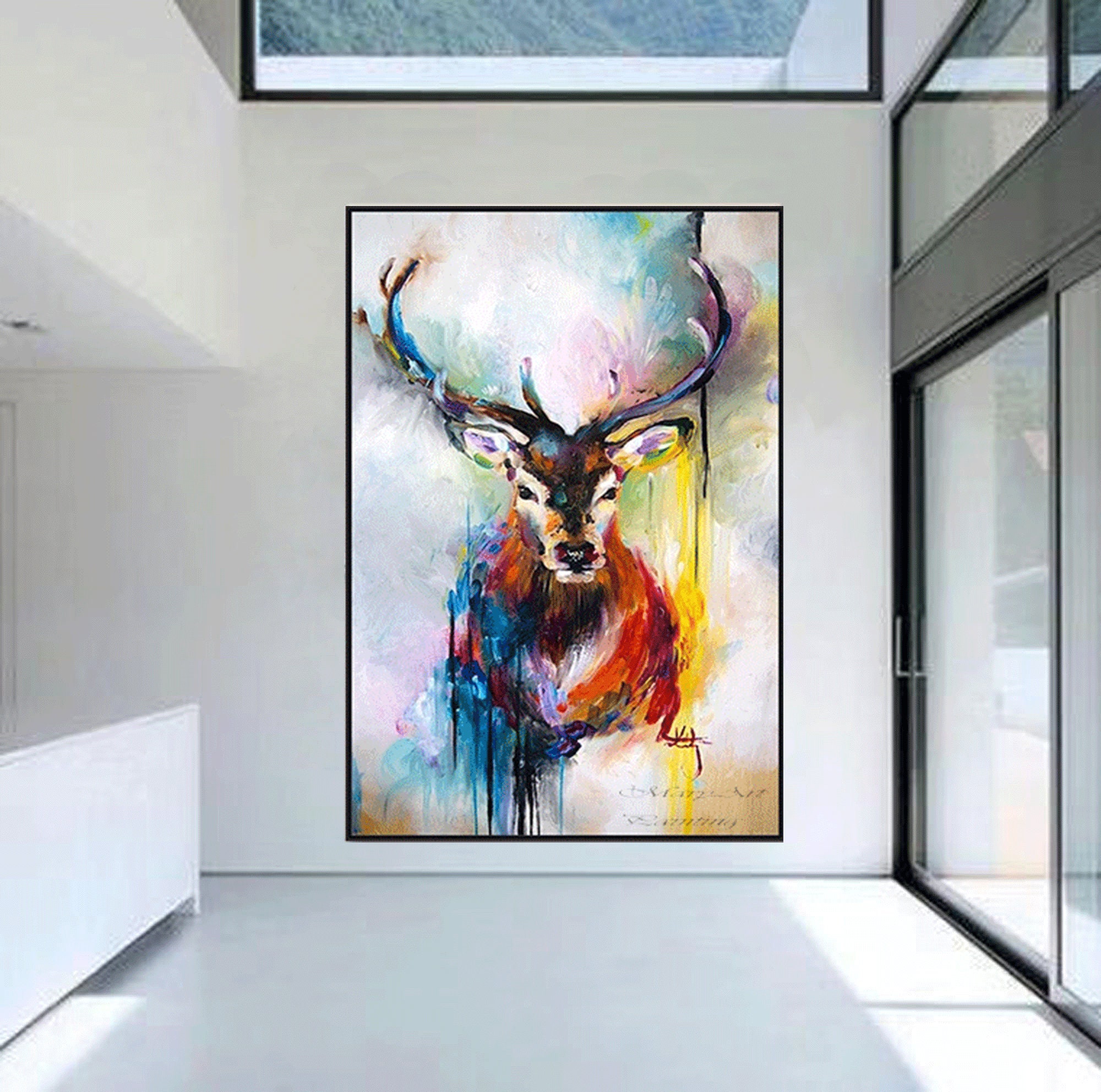 Abstract Deer Paintings