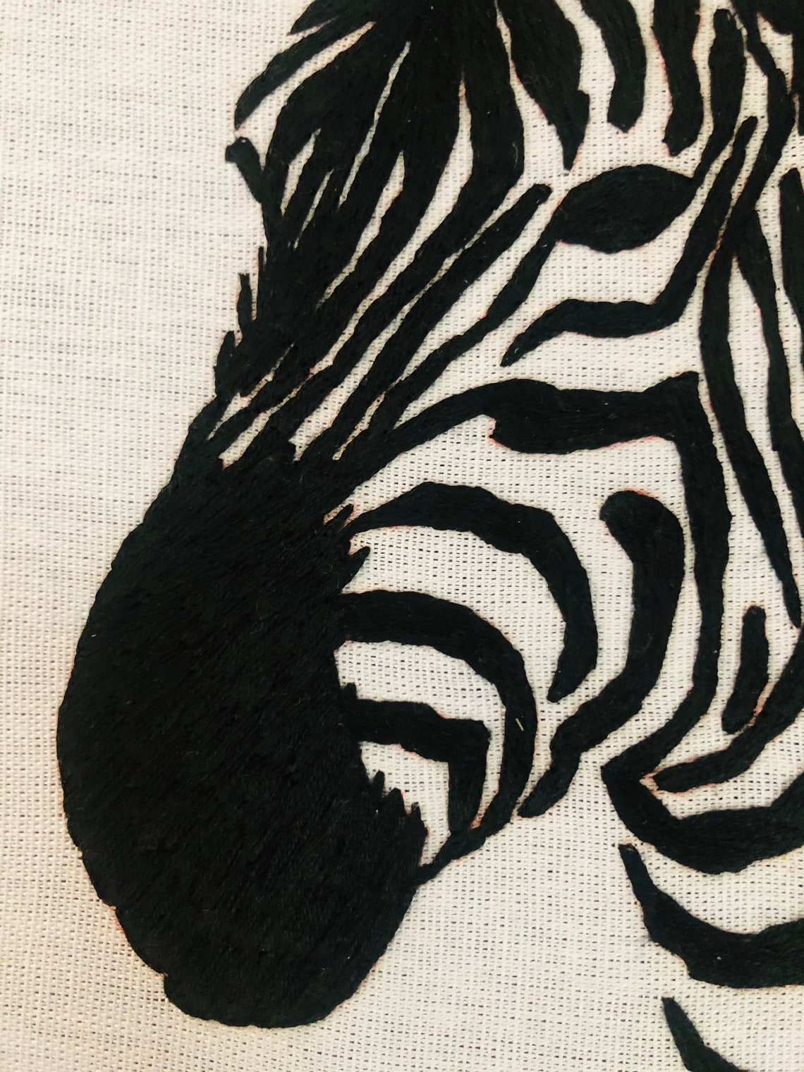 Handmade, Embroidery, Zebra Embroidery, Zebra Lovers, Wall Art ...