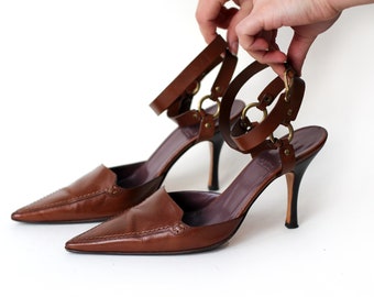 Brown Pointy Heels - Etsy