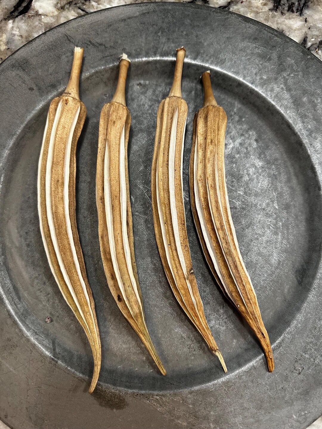 Dried Okra Pods 2 Sizes - Okra Decor Primative Fall Decor Okra Crafting ...
