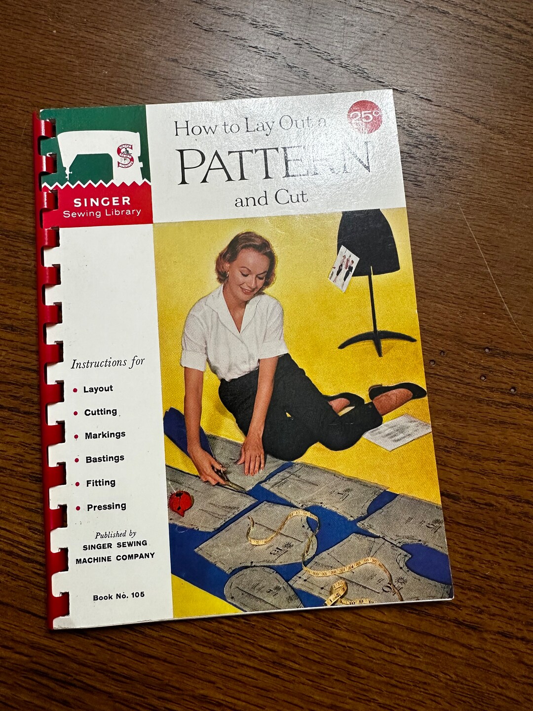 Vintage Singer Sewing Manual How to Lay Out a Pattern Spiral Bound ...