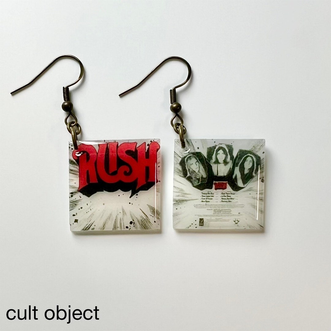 Rush Album Cover Dangle Earrings - Rock - Geddy Lee - John Rutsey ...